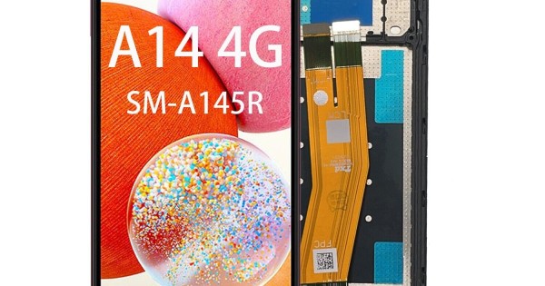 Replacement Original LCD With Frame For Samsung A14 4G A145R Black